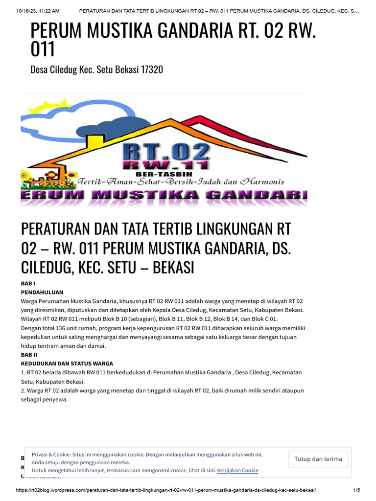 Peraturan RT 06 | PDF