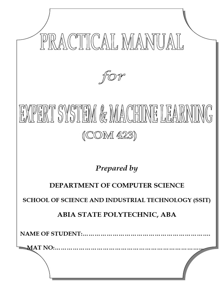 Expert System Manual | PDF