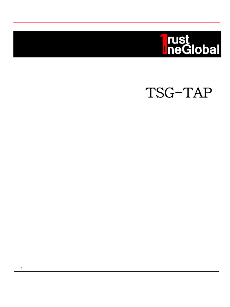 English_TSG_TAP_UserManual | PDF