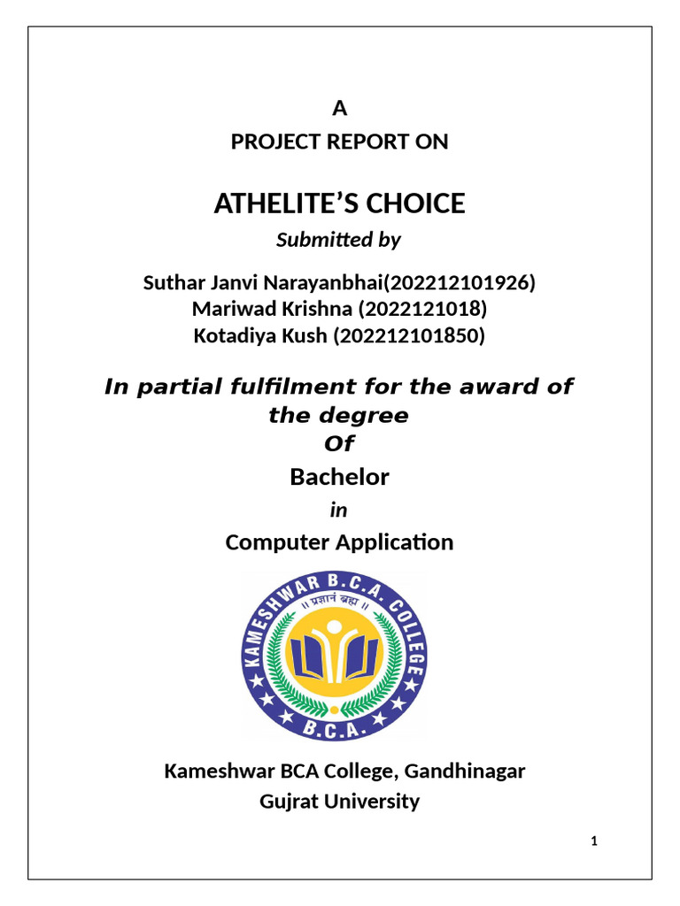 Athelite Choice | PDF