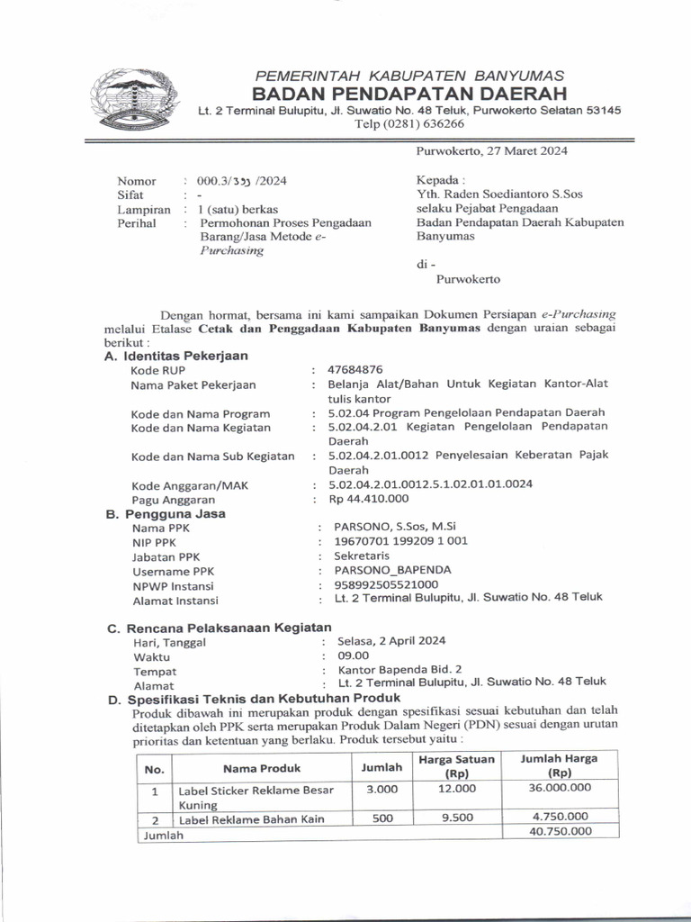 Dokumen Persiapan Reklame Sticker | PDF