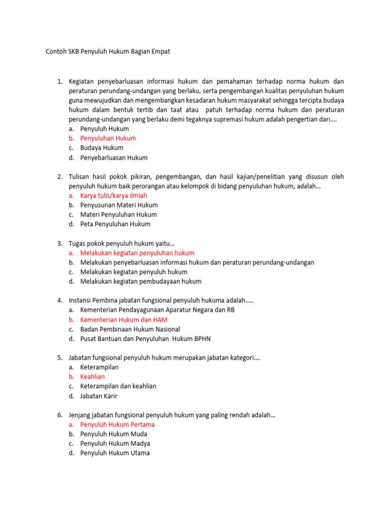 Contoh SKB Penyuluh Hukum Bagian Empat | PDF