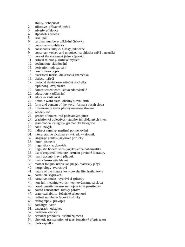 100 Words - English Exam-1 | PDF | Word | Syntax