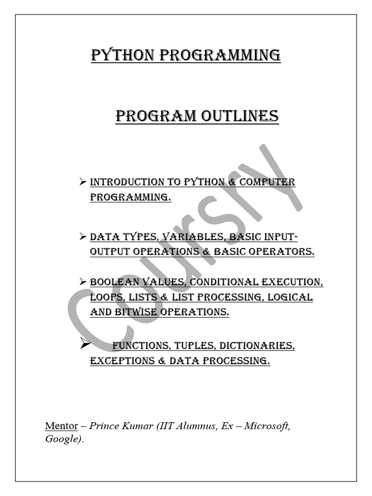 Python Notes - Cloud | PDF