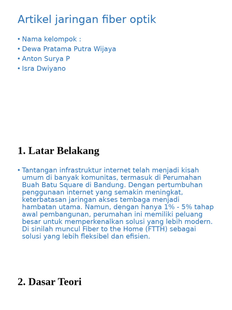 Ppt Fiber Optik | PDF