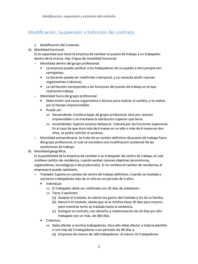 4.Modificaciขn, Suspensiขn y Extinciขn del Contrato. | PDF