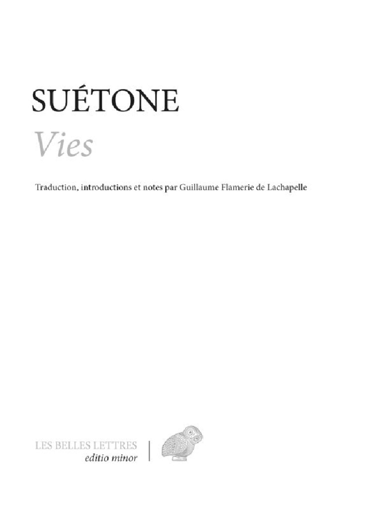 Vies (Suétone (Suétone) ) (Z-Library) | PDF | General Fiction