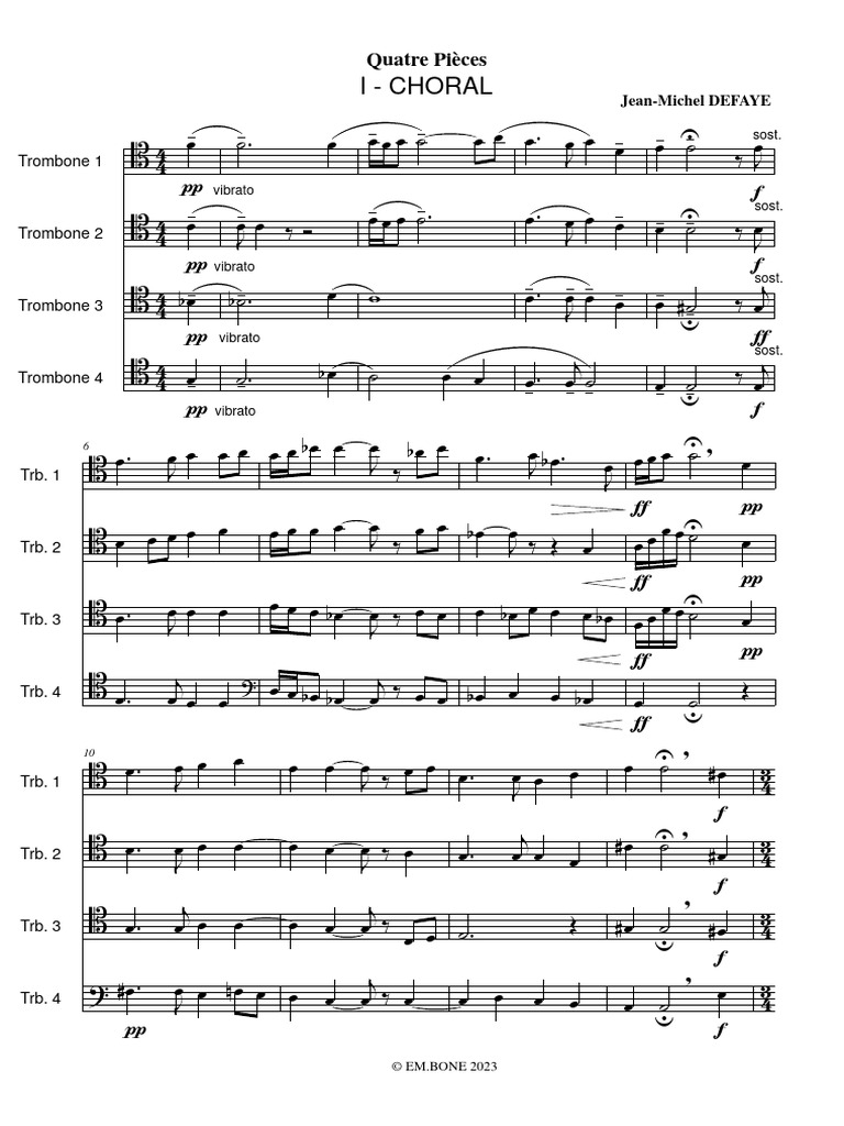 Quatre Pieces I Choral | PDF