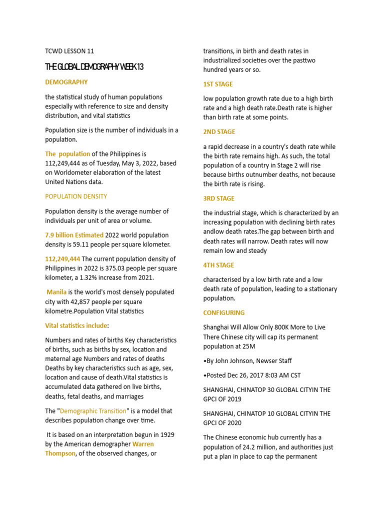 TCWD - Reviewer | PDF