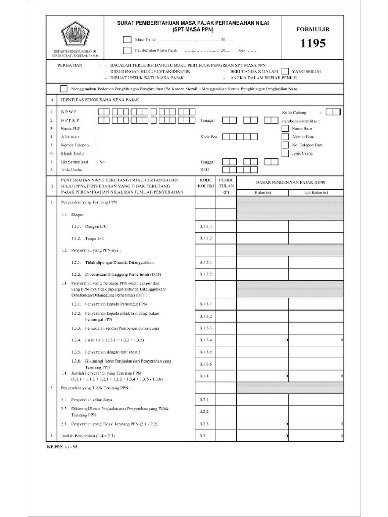 SPT Masa PPN 1195 (TKB) | PDF