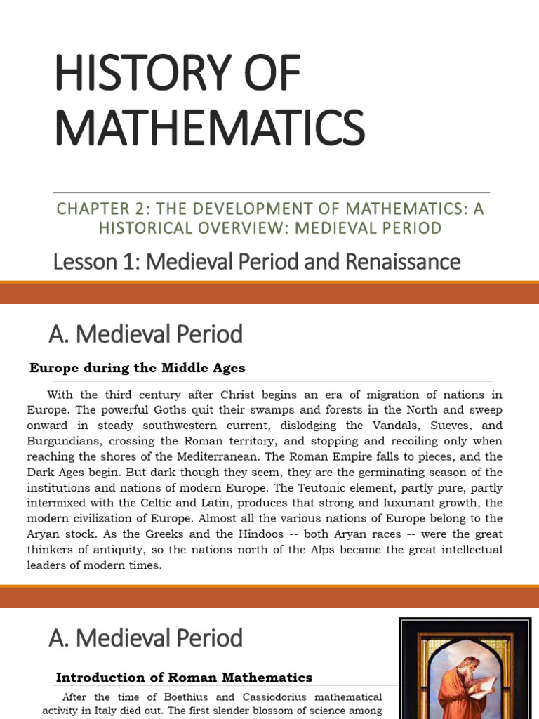 Medieval Mathematics Development Overview | PDF | Middle Ages | Mathematics