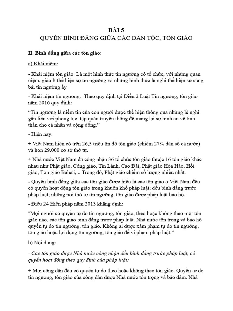 GDCD Bài 5 Full | PDF