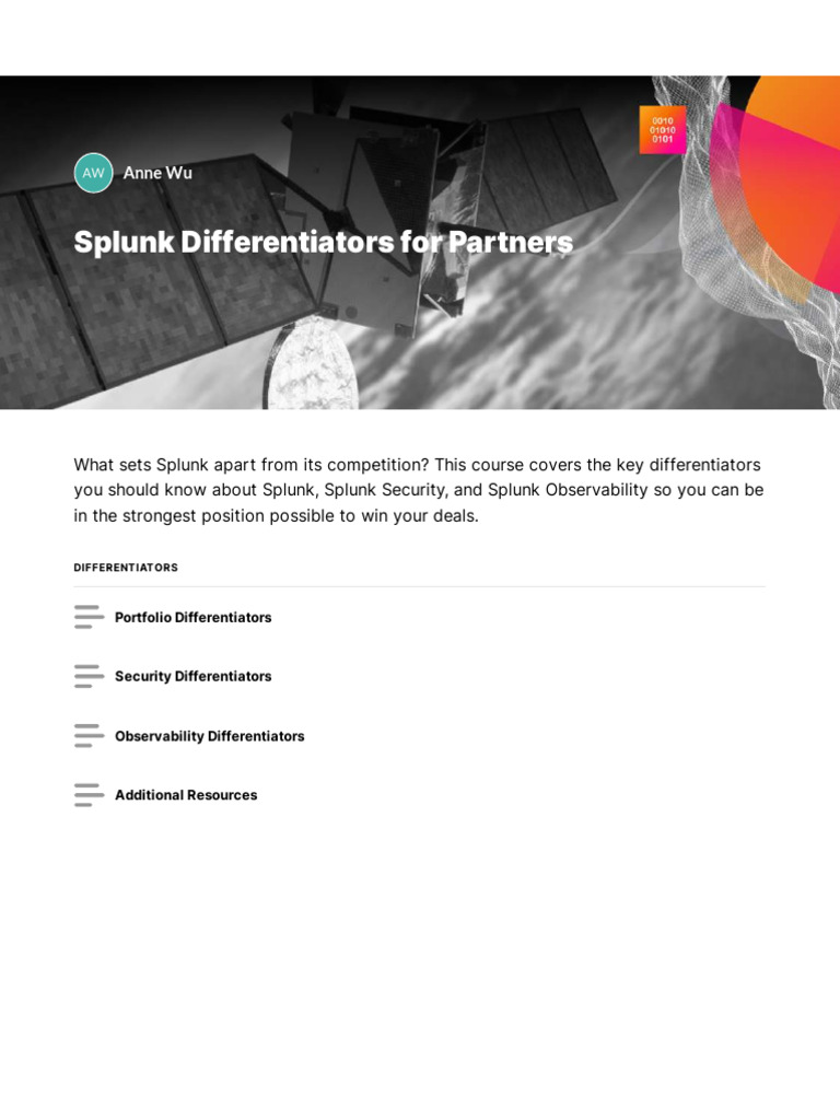 Splunk Differentiators For Partners Sept2023 | PDF