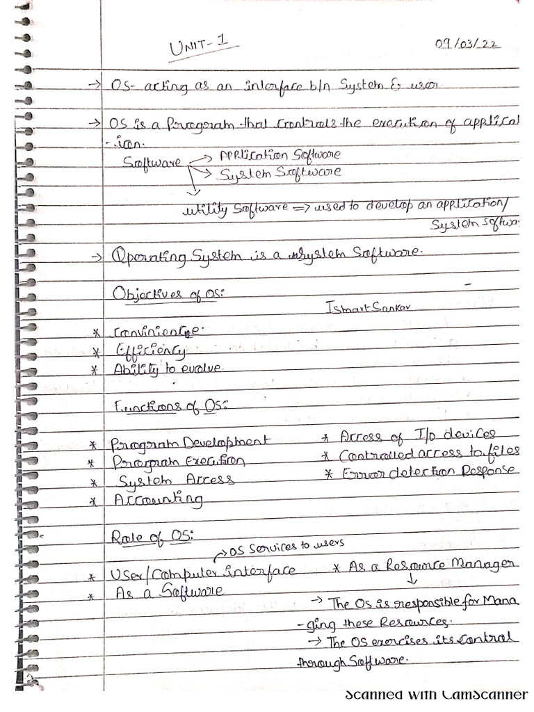 OS handwritten | PDF