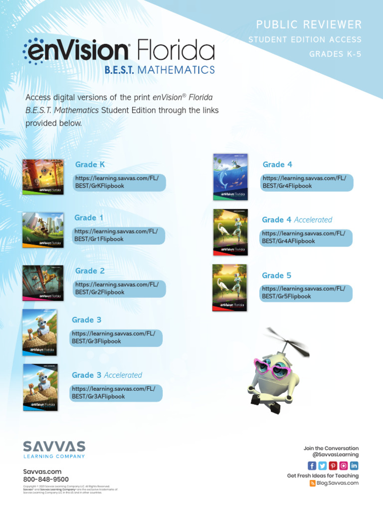 FL Envision K5 Student Edition PUBLIC REVIEW Flipbook Access Flyer | PDF