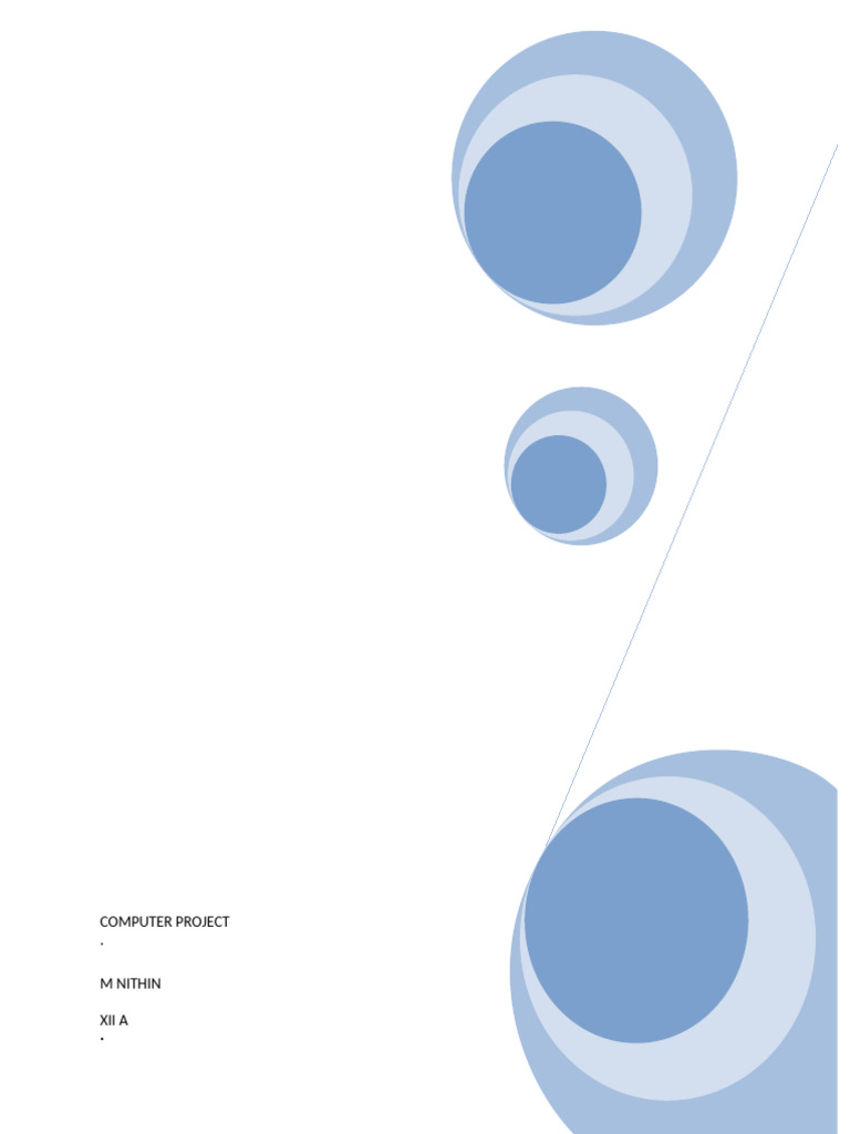 Computer Project | PDF