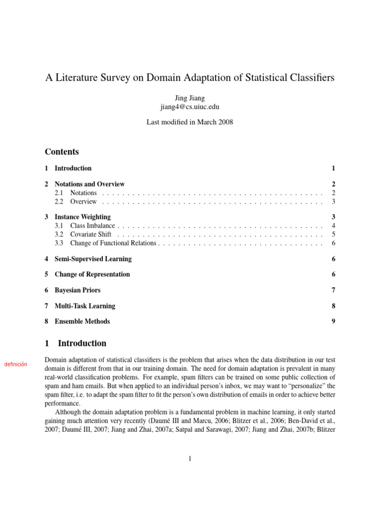 2008-A Literature Survey On Domain Adaptation of Statistical ...