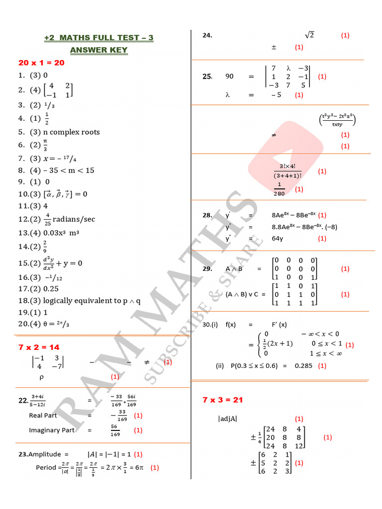 full test - 3 key | PDF
