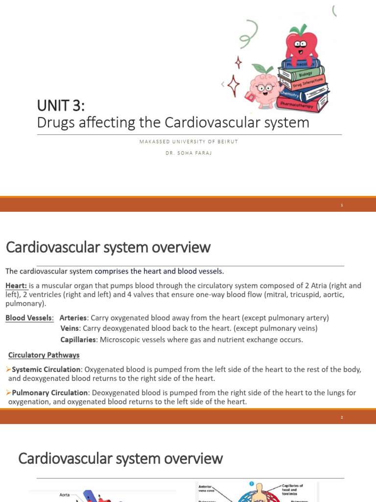 Unit 3 Drugs Affecting The Cardiovascular System | PDF