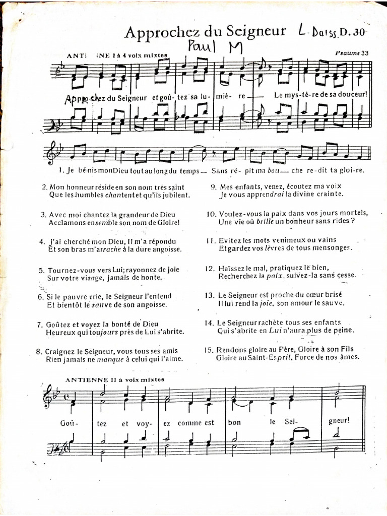 Approchez Du Seigneur (Lucien DEISS) D30 | PDF