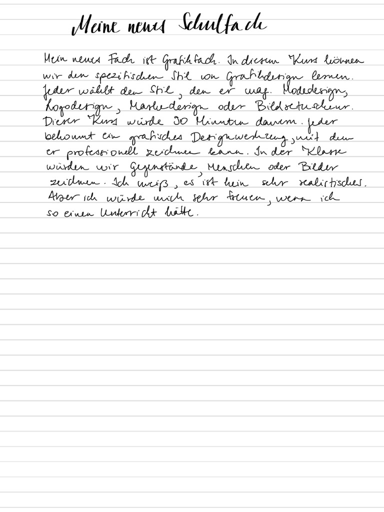 Mein Schulfach | PDF