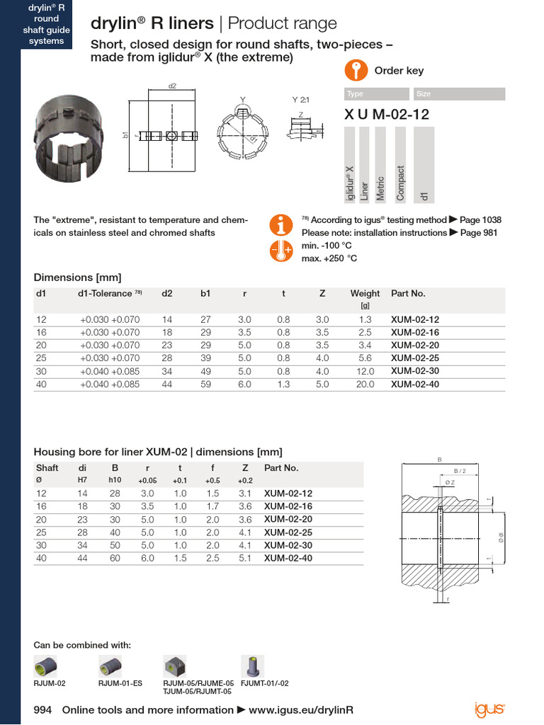 Drylin R Liner Xum 02 | PDF