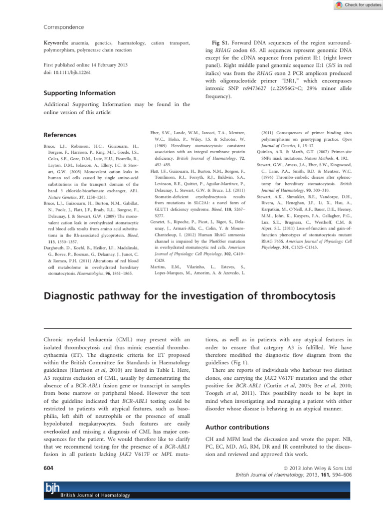 BR J Haematol - 2013 - Harrison - Diagnostic Pathway For The ...