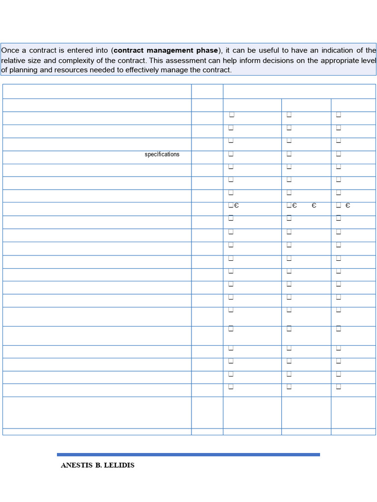 Contract Assessment | PDF