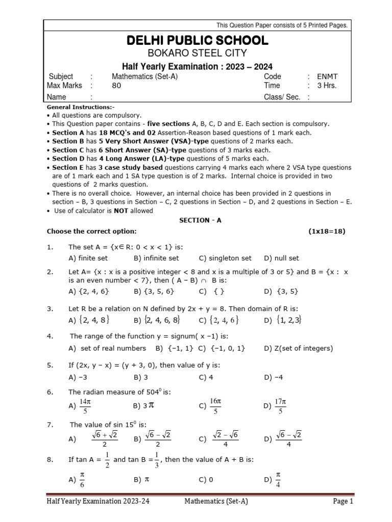 SamplePaper-XI-Microsoft Word - 11 Mathematics Set-A-133674998617469689 ...