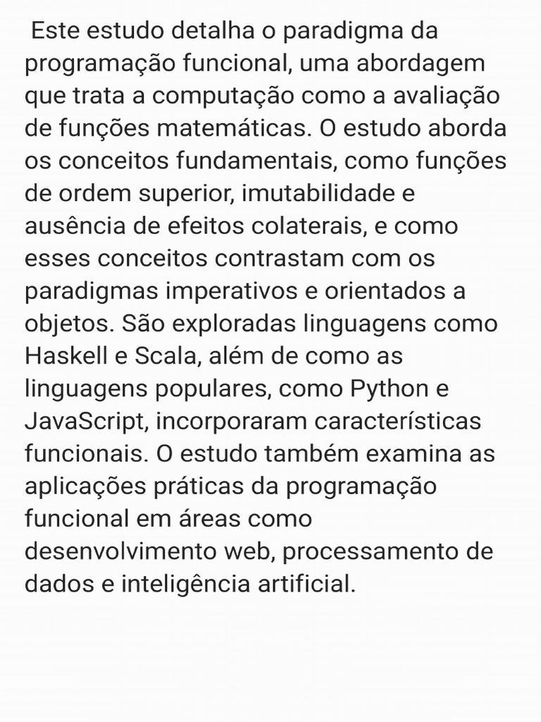 Programação Funcional Conceitos, Paradigmas e Apl - 240906 - 075319 | PDF