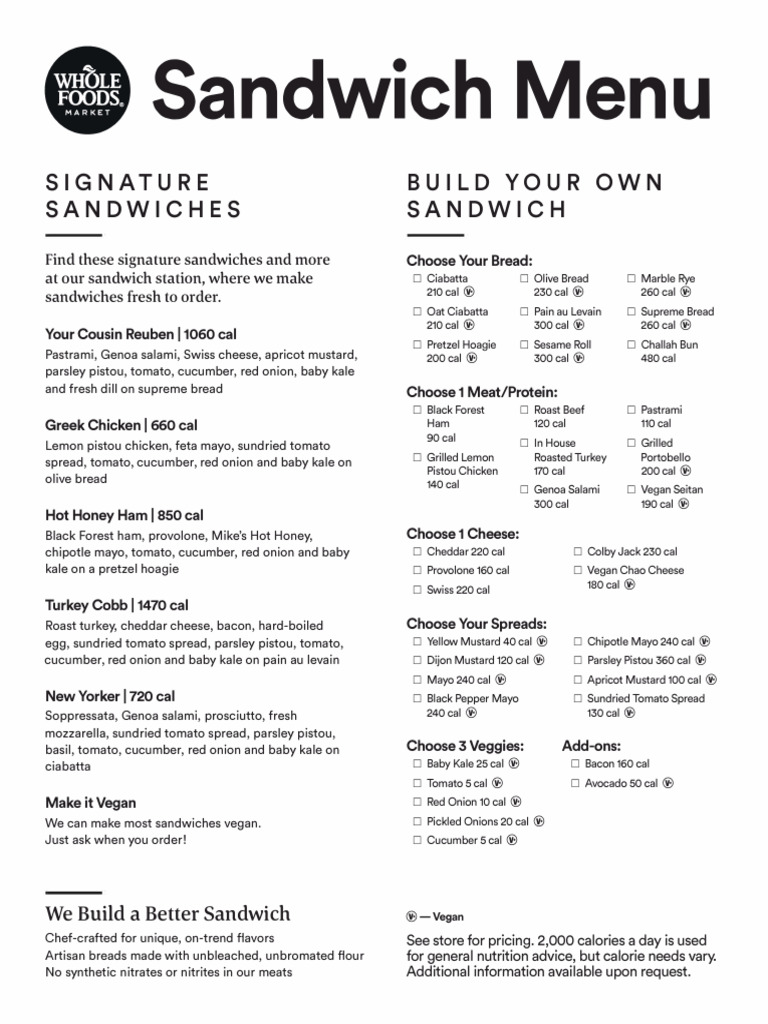 Sandwich Online Menu | PDF