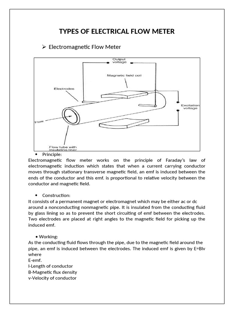 Electrical Flow Meter | PDF