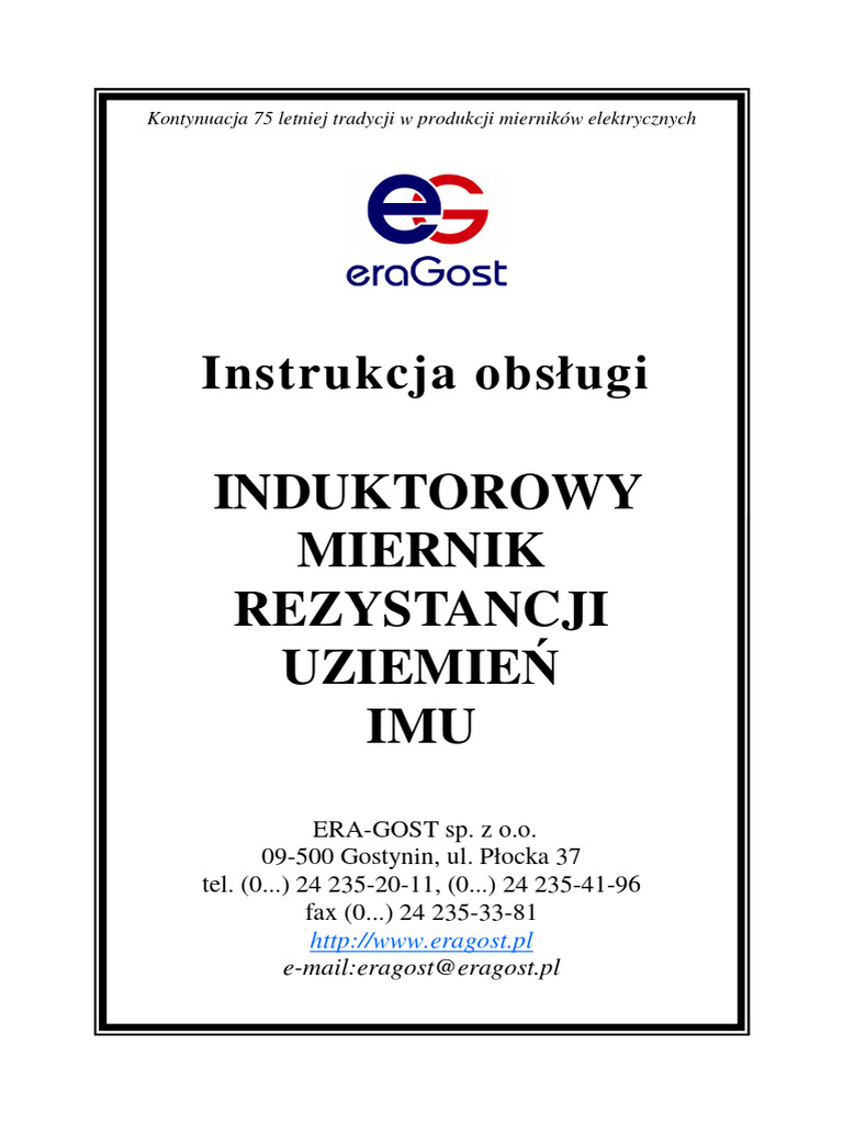 Manual Original IMU Instrukcja Obsługi | PDF