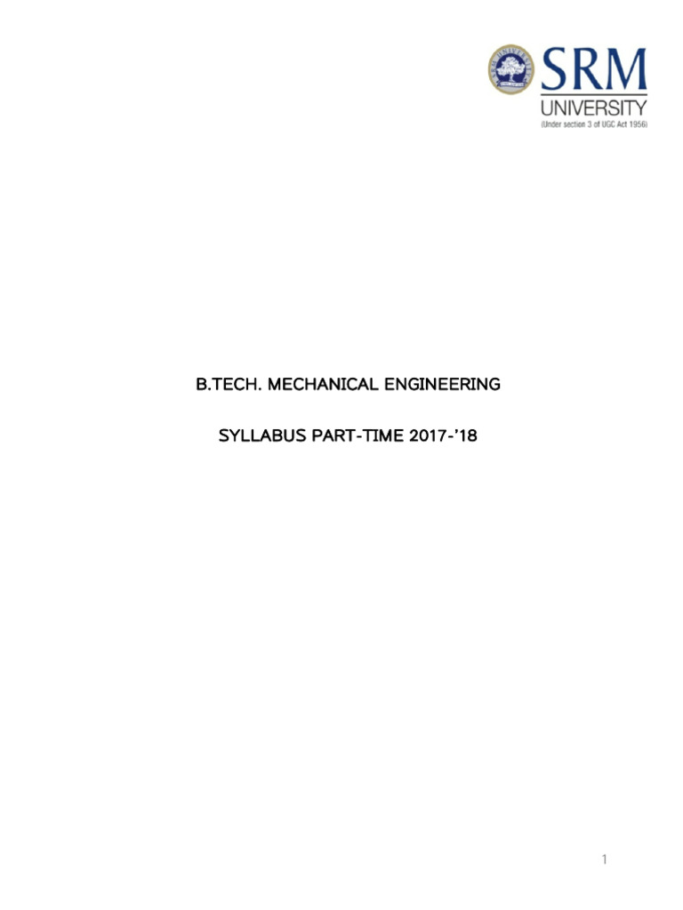 B.tech - New Syllabus 2017 Regulation | PDF