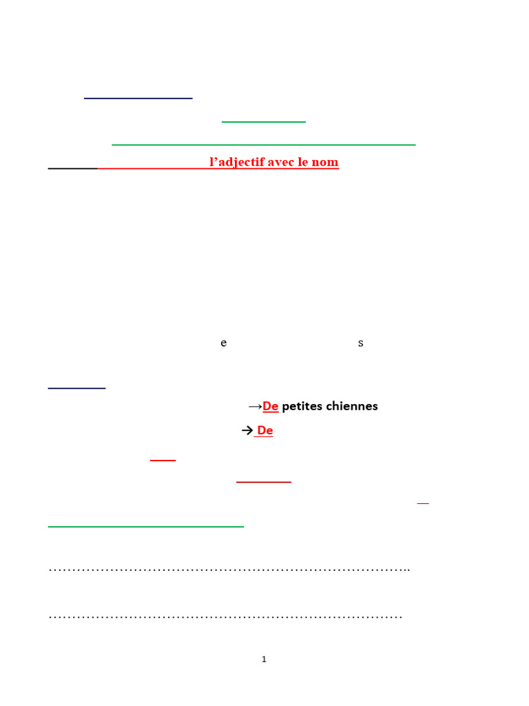 40 2eme Explication de L Accord de L Adjectif Qualificatif Avec | PDF