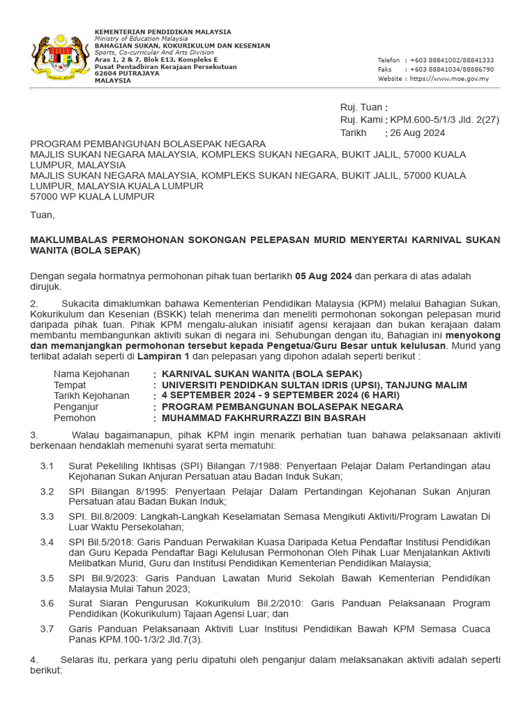 KSW 2024 - E Pelepasan Murid 1 | PDF