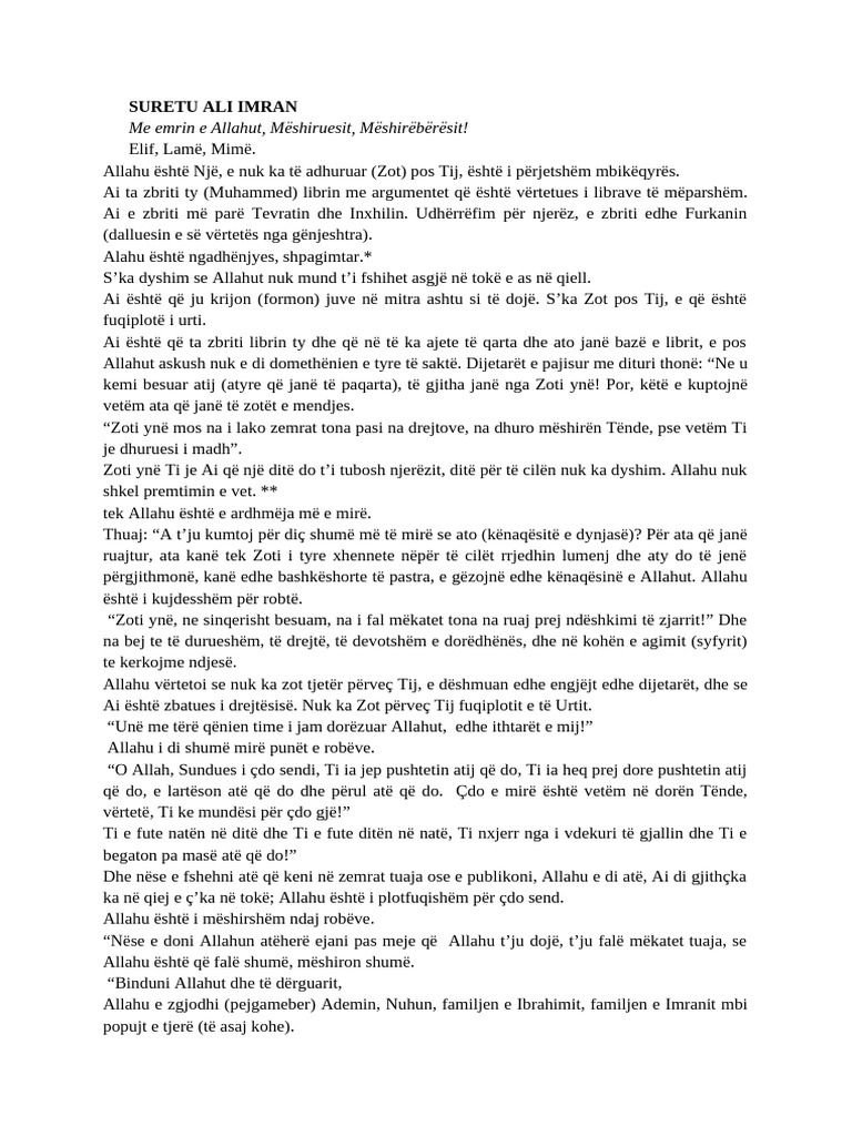 Suretu Ali Imran | PDF