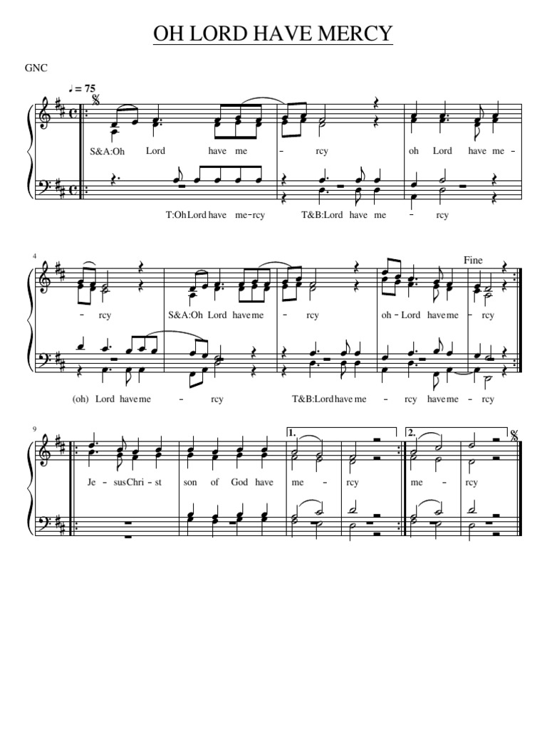 Oh Lord Have Mercy-1 021741 | PDF