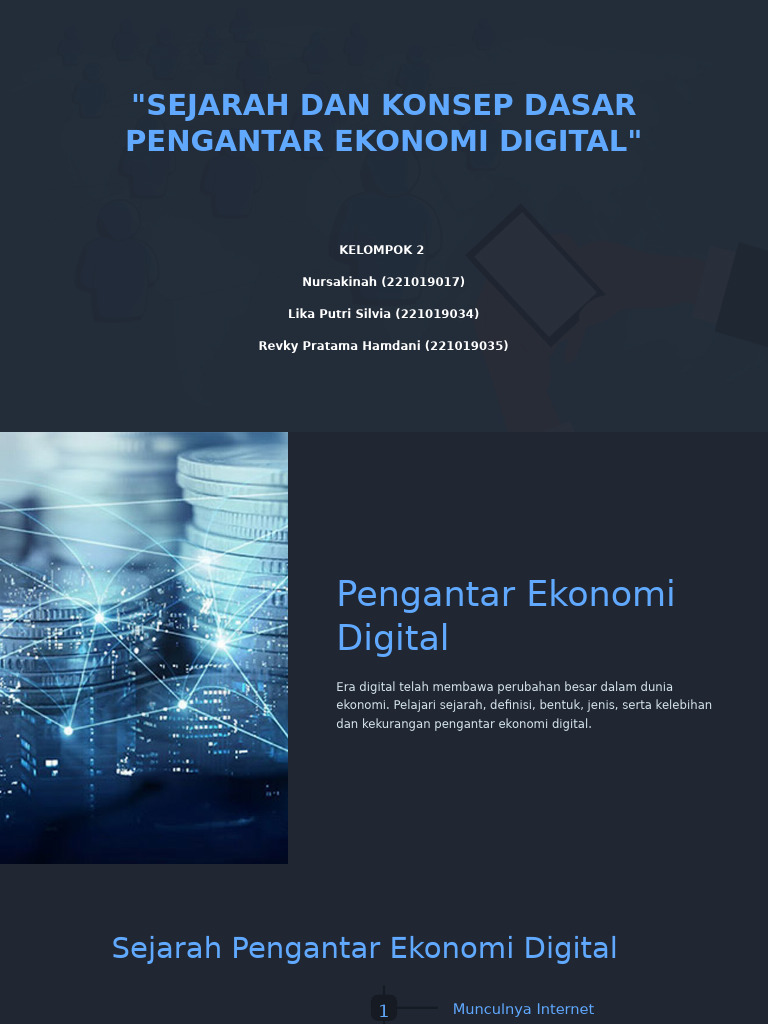 Sejarah Dan Konsep Dasar Pengantar Ekonomi Digital | PDF