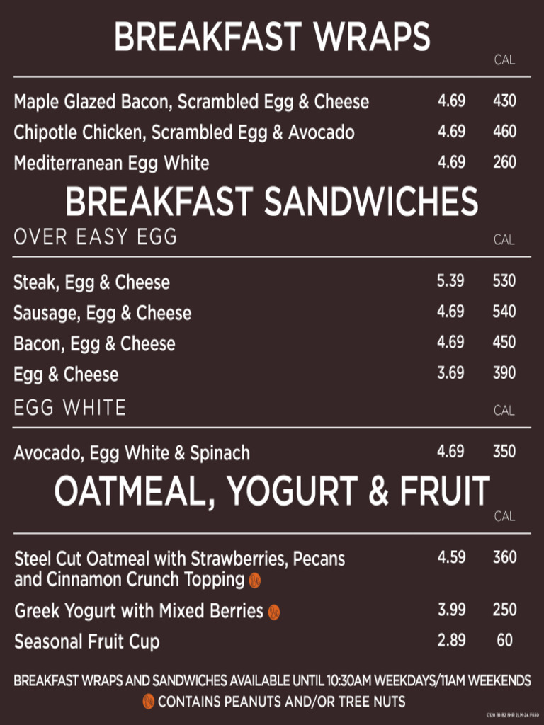 Panera Menu | PDF