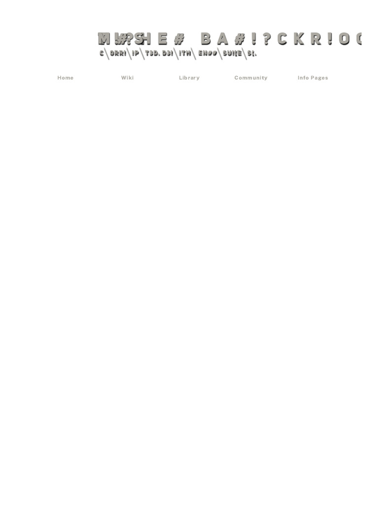 The Void - The Backrooms | PDF