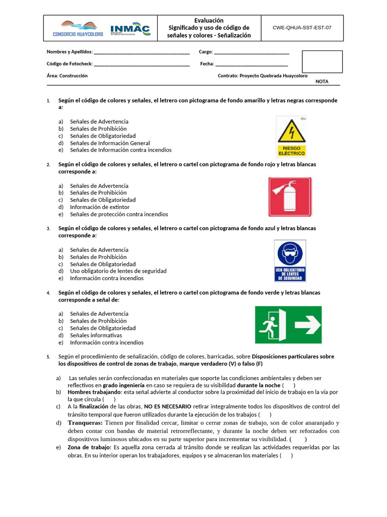Significado y Uso de Codigo de Señales y Colores | PDF | Tecnología e ...