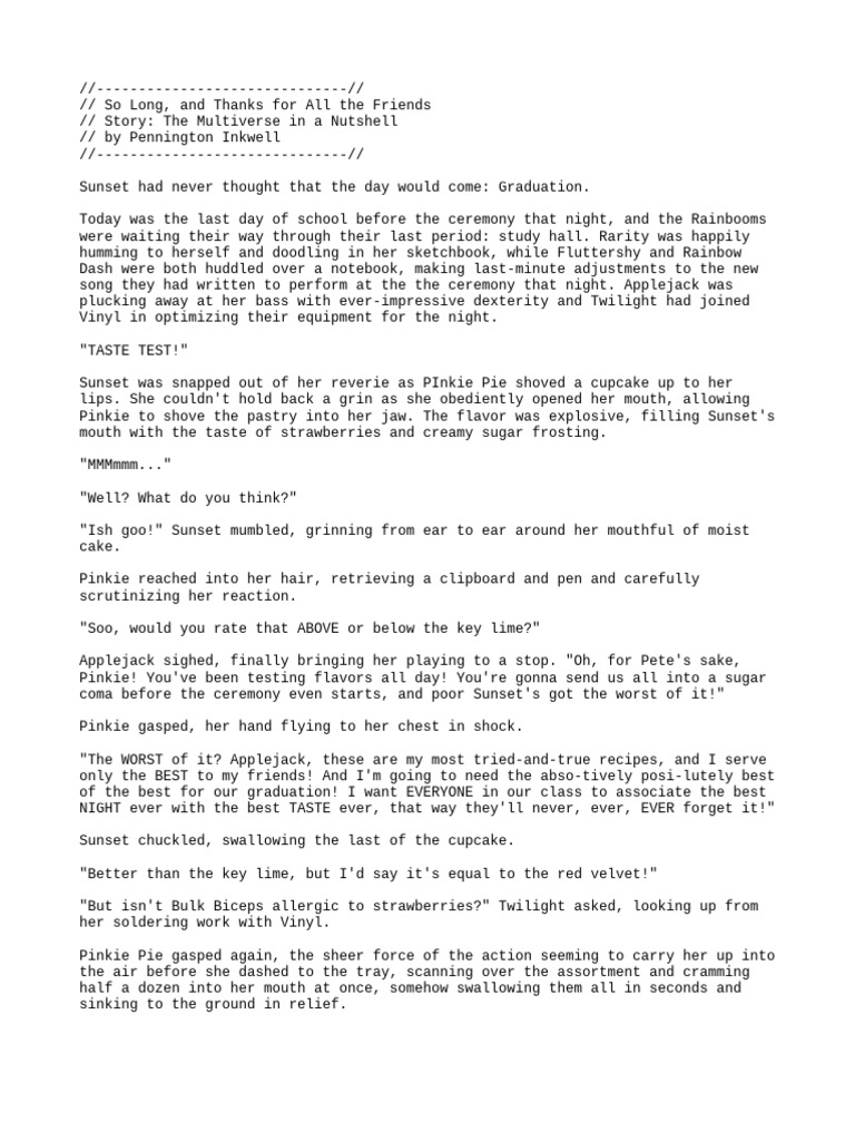 The Multiverse in A Nutshell (1 - So Long, and Thanks For All The ...