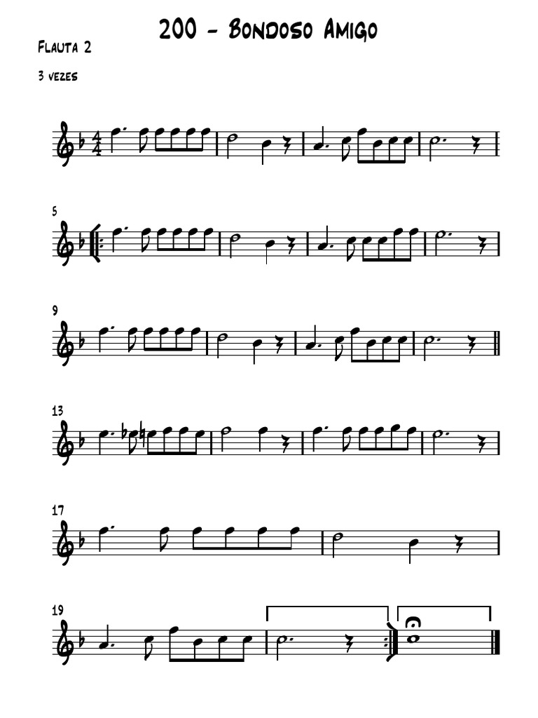 200 - Bondoso Amigo - Flauta 2 | PDF