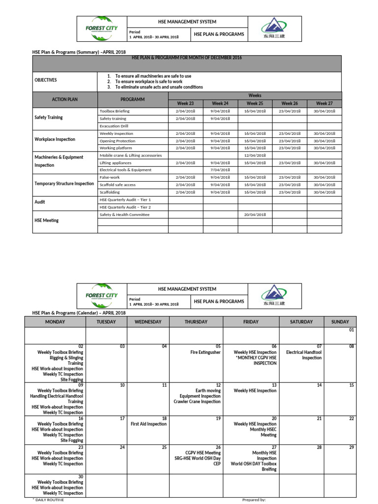 06 - Hse Plan & Programs | PDF