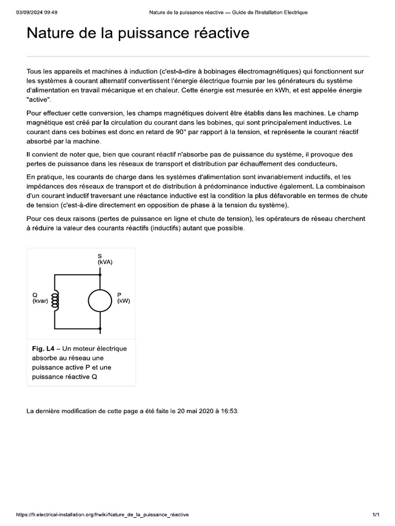 Nature de La Puissance Réactive - Guide de L - Installation Electrique ...