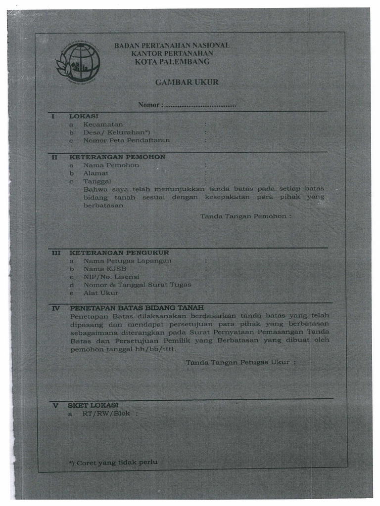 Form Pemohon SHM BPN (An Meity Masitha A.k) | PDF