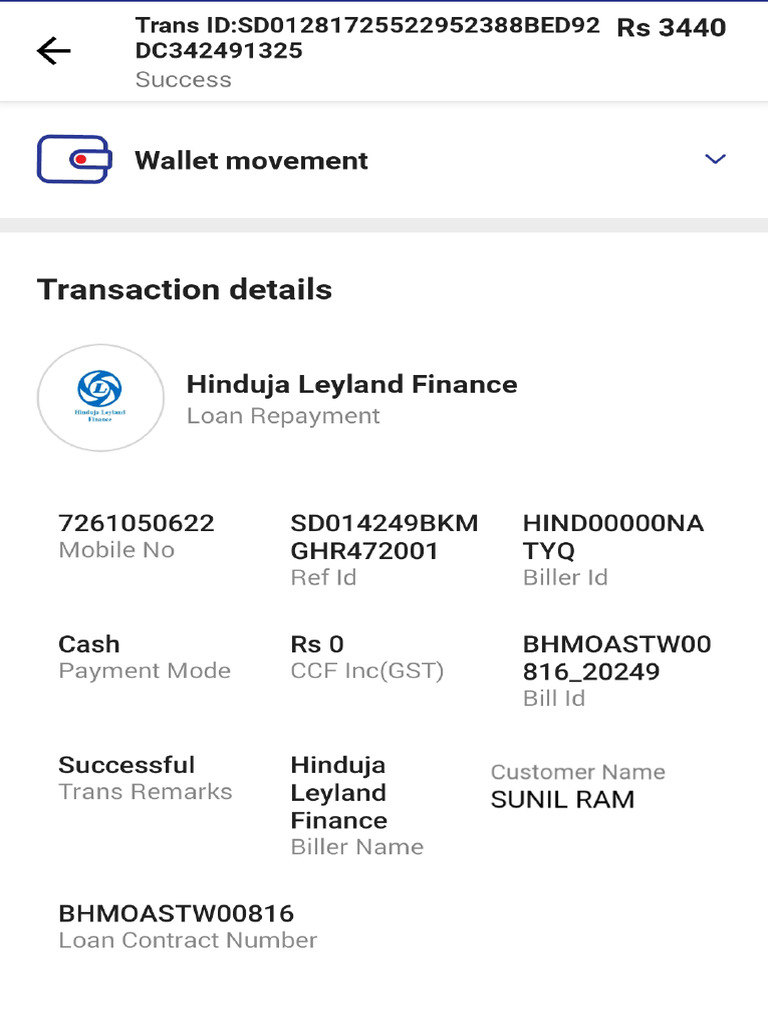 Sunil Ram Receipt | PDF