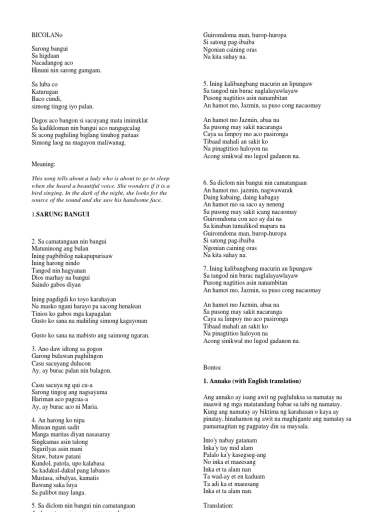 Folk Songs | PDF