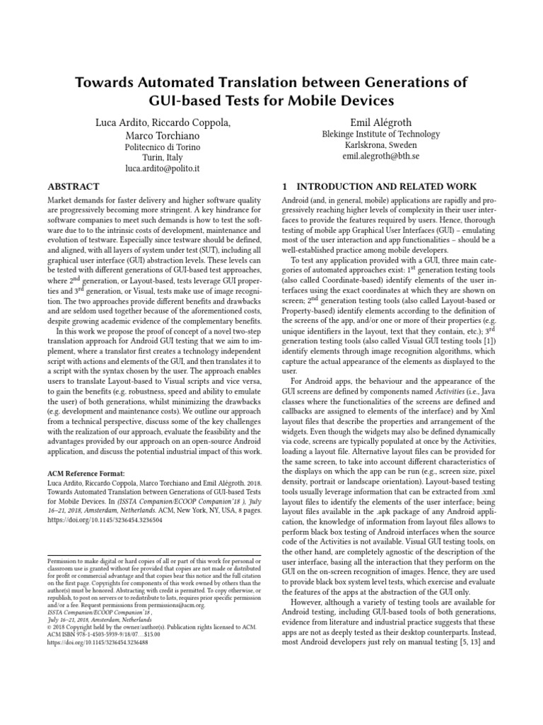 Towards Automated Translation Between Generations of GUI-based Tests ...